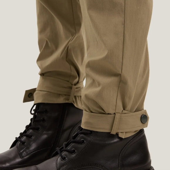NWT Pocket Taper Cotton-Blend Ankle Pants (Khaki/Tan) - Gentle Herd